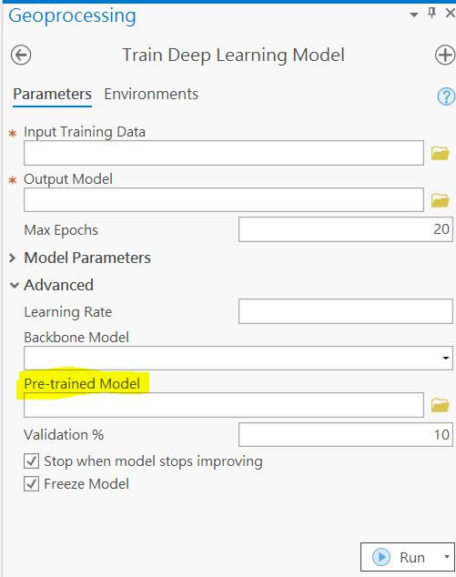 Solved: How to create and import pre-trained model files - Esri Community